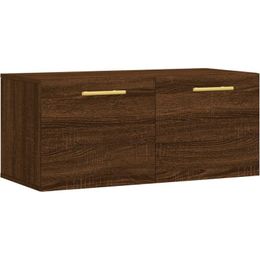 vidaXL - Wandschrank Braun Eichen-Optik 80x36,5x35 cm Holzwerkstoff