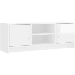 vidaXL - TV-Schrank Hochglanz-Weiß 102x30x37,5 cm Holzwerkstoff