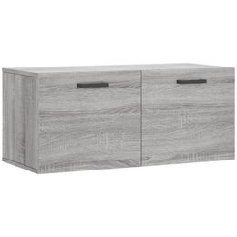 vidaXL - Wandschrank Grau Sonoma 80x36,5x35 cm Holzwerkstoff