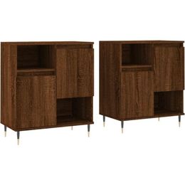 Sideboards 2 Stk. Braun Eichen-Optik Holzwerkstoff vidaXL