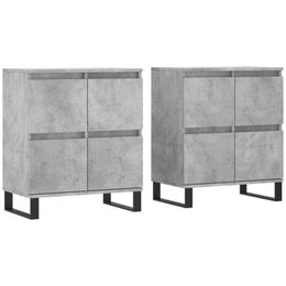 Sideboards 2 Stk. Betongrau Holzwerkstoff vidaXL