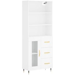 vidaXL - Highboard Weiß 69,5x34x180 cm Holzwerkstoff