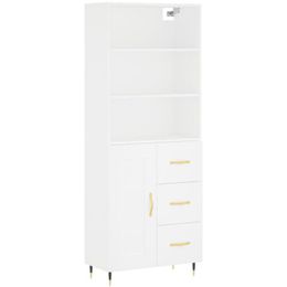 vidaXL - Highboard Weiß 69,5x34x180 cm Holzwerkstoff