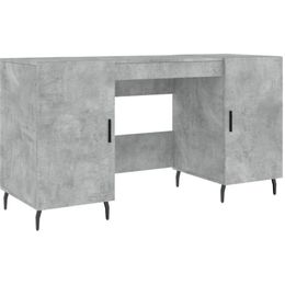 Jinlefu - Schreibtisch Betongrau 140x50x75 cm Holzwerkstoff vidaXL