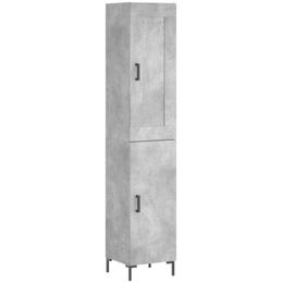 Highboard Betongrau 34,5x34x180 cm Holzwerkstoff vidaXL