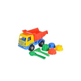 Polesie 7-teiliges Spielzeug-Set 93226 LKW Förmchen Schaufel Rechen ab 12 Monate bunt