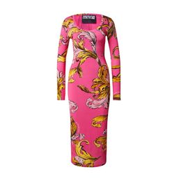 Versace Jeans Couture Kleid Damen Größe 34 goldgelb / pink / rosa / schwarz Winterkleid