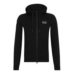 EA7 Emporio Armani Zip-Up Hoodie male Black size 5XL