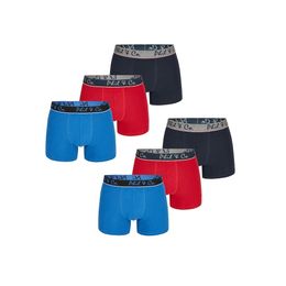 Phil & Co. Berlin Boxershorts Herren Größe XXL azur / dunkelblau / knallrot