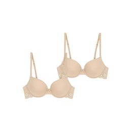 Triumph Push-up-BH ' Lovely Micro ' Damen Gr&ouml;&szlig;e 80 beige