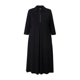 Ulla Popken Kleid Damen Größe 46/48 schwarz / weiß Winterkleid