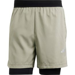 Adidas Gym+Training Funktionshose Herren - grau - Gr. S - Polyester