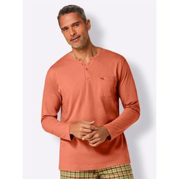 w&auml;schepur men Herren Schlafanzug-Shirt, papaya, Gr&ouml;&szlig;e 44/46