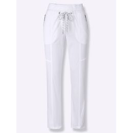 WITT Damen 7/8-Hose mit Rei&szlig;verschluss-Taschen, wei&szlig;, Gr&ouml;&szlig;e 54