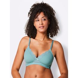 w&auml;schepur w&auml;schepur Damen Schalen-BH ohne B&uuml;gel mit floraler Spitze, mint-bedruckt, Gr&ouml;&szlig;e 85B