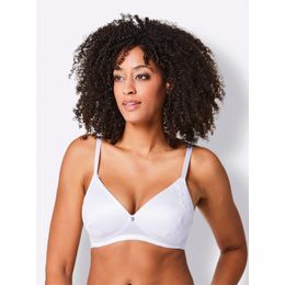 wäschepur wäschepur Damen Schalen-BH ohne Bügel mi dekorativer Spitze, weiß, Größe 95B