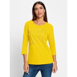 Heine Damen 3/4-Arm-Shirt, Gelb, Gr. 40, 3/4 Arm Shirts, Material: Baumwolle