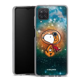 DeinDesign Galaxy A12 Handy Silikon H&uuml;lle Case transparent Handyh&uuml;lle Official Licensed Product Astronaut Snoopy Silikon Case