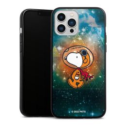 DeinDesign iPhone 13 Pro Max Handy Silikon H&uuml;lle Case schwarz Handyh&uuml;lle Official Licensed Product Snoopy Astronaut
