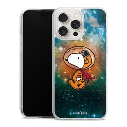 DeinDesign iPhone 15 Pro Max Handy Silikon H&uuml;lle Case transparent Handyh&uuml;lle Official Licensed Product Snoopy Astronaut Silikon Case