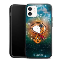 DeinDesign iPhone 12 mini Handy Premium Silikon H&uuml;lle Handyh&uuml;lle schwarz Case Official Licensed Product Snoopy Astronaut Silikon Premium Case