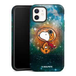 DeinDesign iPhone 12 mini Handy Panzer Handyh&uuml;lle robuste Outdoor H&uuml;lle Schutzh&uuml;lle gl&auml;nzend Astronaut Snoopy Official Licensed Product Tough Case