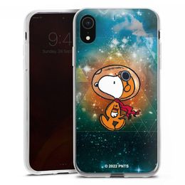 DeinDesign iPhone Xr Handy Silikon H&uuml;lle Case transparent Handyh&uuml;lle Official Licensed Product Snoopy Astronaut Silikon Case