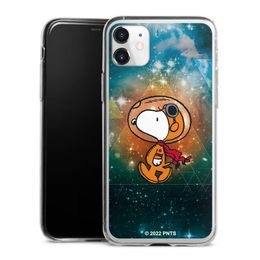 DeinDesign iPhone 11 Handy Slim Case Silikon Handyh&uuml;lle transparent H&uuml;lle extra d&uuml;nn Astronaut Snoopy Official Licensed Product Silikon Slim Case