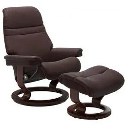 Relaxsessel stressless "Sunrise", braun (chocolate paloma), B:88cm H:103cm T:78cm, Leder BATICK: BATICK ist ein leicht korrigiertes, durchgefärbtes und genarbtes Möbelleder, bei dem die meisten Unebenheiten und Spuren in der Regel entfernt wurden., Leder PALOMA: PALOMA ist ein durchgefärbtes Semianilin-Möbelleder mit natürlicher Narbung., ROHLEDER Stoff Q2 FARON: Ein fester zuverlässiger Bouclu00e