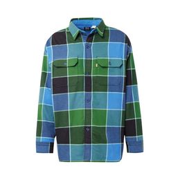 Levi's LEVI'S Übergangsjacke 'Lined Jack Worker' Herren Größe L blau / himmelblau / grün / schilf
