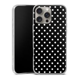 DeinDesign iPhone 16 Pro Max Handy Silikon H&uuml;lle Case transparent Handyh&uuml;lle Retro Points Polka Dots Silikon Case