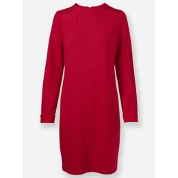 WITT Damen Jerseykleid in effektvoller Struktur, erdbeere, Gr&ouml;&szlig;e 38