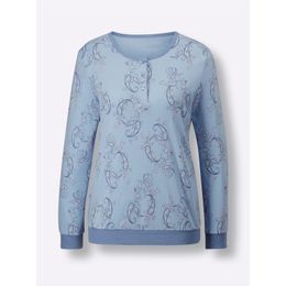 w&auml;schepur w&auml;schepur Damen Schlafanzug in formstabiler Interlock-Qualit&auml;t, bleu, Gr&ouml;&szlig;e 52/54