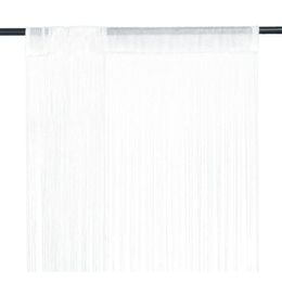 vidaXL - Fadenvorhang 2 Stk.100 x 250 cm Weiß