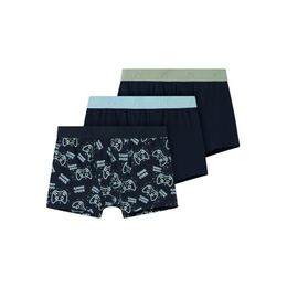 name it Boxershorts Jungen Gr&ouml;&szlig;e 134 nachtblau / hellblau / gr&uuml;n