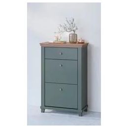 Kommode Home Affaire "Evora", bunt (grün, lefkas eiche, grün), B:71,3cm H:113cm T:42cm, FSC-zertifizierter Holzwerkstoff, Dekorfolie, Melamin, Metall, Sideboards