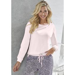 Vivance Dreams Pyjamaoberteil pink Gr. 32/34 für Damen. Mit Rundhals. Comfort Fit. Nachhaltig.