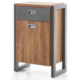 Kommode Home Affaire "Detroit", braun (braun, schieferfarben), B:54cm H:35cm T:81cm, Sideboards, Breite ca. 54 cm