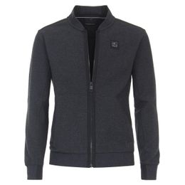 Sweatjacke Casamoda "Casamoda Sweatjacke uni", Herren, Gr. M, blau (dunkelblau), 62% Baumwolle, 35% Polyester, 3% Elasthan, Sweatjacken