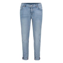 Slim-fit-Jeans Betty Barclay "Betty Barclay Basic-Jeans mit Waschung", Damen, Gr. 36, Normalgrößen, blau (light blau denim), Obermaterial: 56% Baumwolle, 30% Viskose, 12% Polyester, 2% Elasthan., Basic, slim fit, Jeans