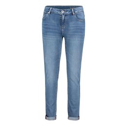 Slim-fit-Jeans Betty Barclay "Betty Barclay Basic-Jeans mit Waschung", Damen, Gr. 36, Normalgrößen, blau, Obermaterial: 56% Baumwolle, 30% Viskose, 12% Polyester, 2% Elasthan., Basic, slim fit, Jeans