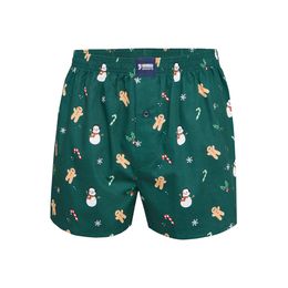 Happy Shorts Boxer ' XMAS ' Herren Gr&ouml;&szlig;e M gr&uuml;n