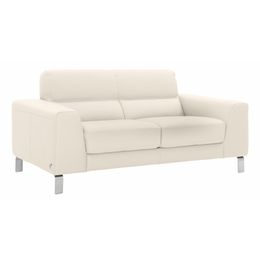 2-Sitzer Calia italia "Simon, erstklassiger Sitzkomfort und tolles Design", beige (bianco latte), B:172cm H:81cm T:94cm, Leder BULL;Leder SORRENTO, Sofas, in zwei Lederqualit&auml;ten