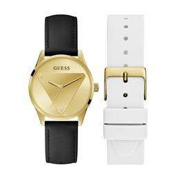 Guess Analoguhr 'Emblem' Damen Gr&ouml;&szlig;e One Size gold / schwarz / wei&szlig;