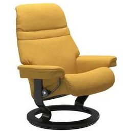 Relaxsessel stressless "Sunrise", gelb (gelb q2 faron), B:79cm H:103cm T:73cm, Leder BATICK: BATICK ist ein leicht korrigiertes, durchgefärbtes und genarbtes Möbelleder, bei dem die meisten Unebenheiten und Spuren in der Regel entfernt wurden., Leder PALOMA: PALOMA ist ein durchgefärbtes Semianilin-Möbelleder mit natürlicher Narbung., ROHLEDER Stoff Q2 FARON: Ein fester zuverlässiger Bouclu00e9 mi