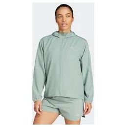 Laufjacke Adidas PERFORMANCE "RUN IT JACKET", Damen, Gr. S, silber (silber grün), Obermaterial: 100% Polyester, sportlich, Jacken