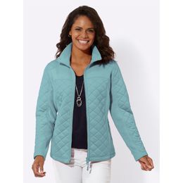 Fleecejacke Casual Looks, Damen, Gr. 36, blau (ozean), 100% Polyester, Einsatz:100% Polyester, unifarben, Langarm, Jacken