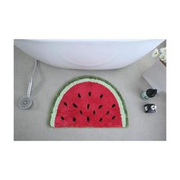 Baby Playtime Gemütlicher Wassermelonen-Teppich mit süßen Früchten, halbrund, für Schlafzimmer, Badezimmer, Tür, Küche, Fußboden, Wasseraufnahme,