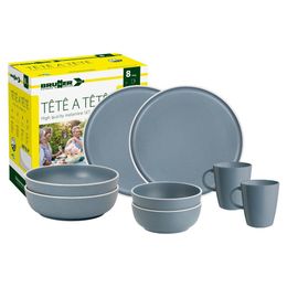 Brunner Geschirrset Dolomit 8-teilig, blau