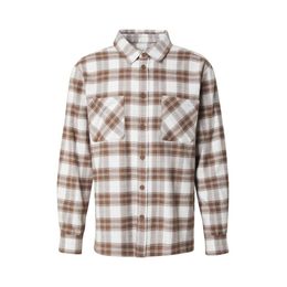 DAN FOX APPAREL Hemd 'Mattes' Herren Gr&ouml;&szlig;e XXL braun / offwhite